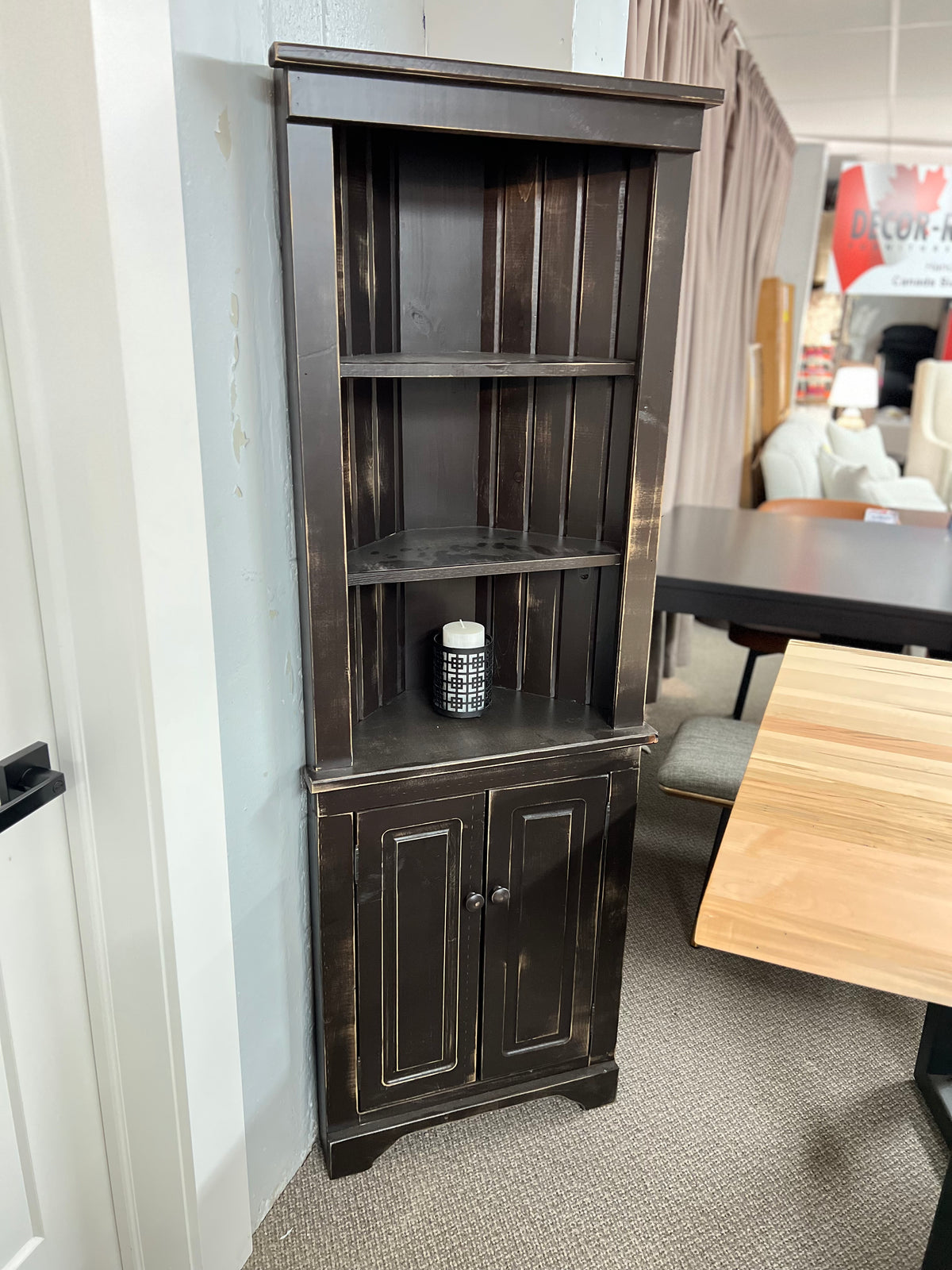 Cambridge Corner Cabinet in Vintage Cola — Osmond's Furniture