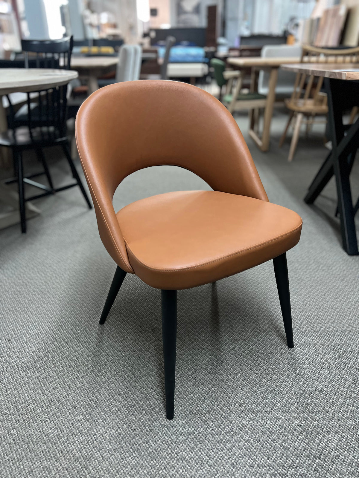 COCO Dining Chair (Cognac/Black) — Osmond's Furniture